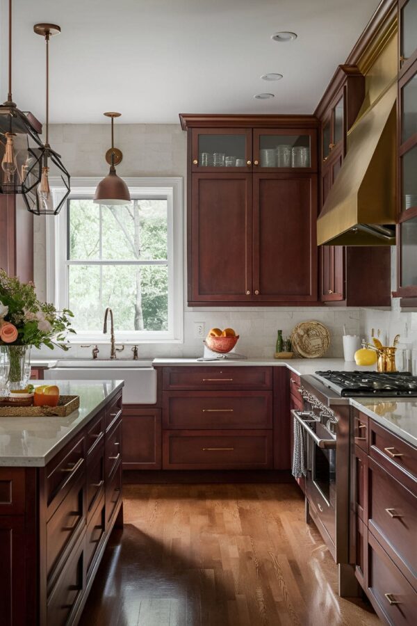 Uncover 20 Must-Try Kitchen Decor Ideas For Cherry Cabinets!